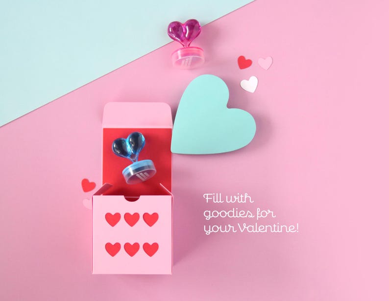 Heart Dice Gift Box SVG Template for Cricut + PDF Printable | Valentine ...