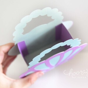 Shell Purse SVG Template: Mermaid Party Favor Gift Box (digital ...