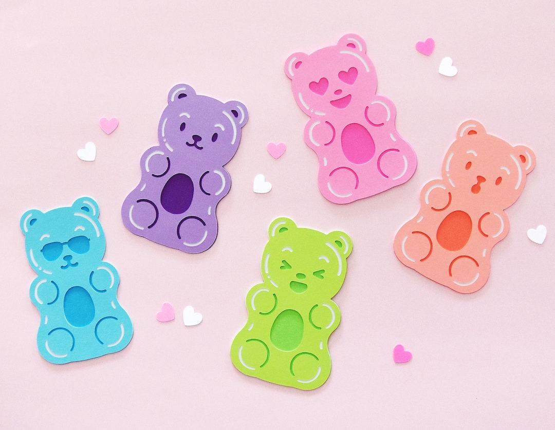 Gummy Bear SVG Template for Cricut: Candy Birthday Party Theme ...