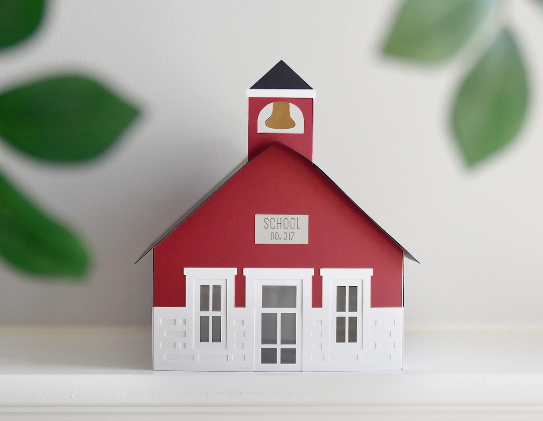 School House SVG CUTTING FILES for Cricut / 3D Paper Luminary Template ...