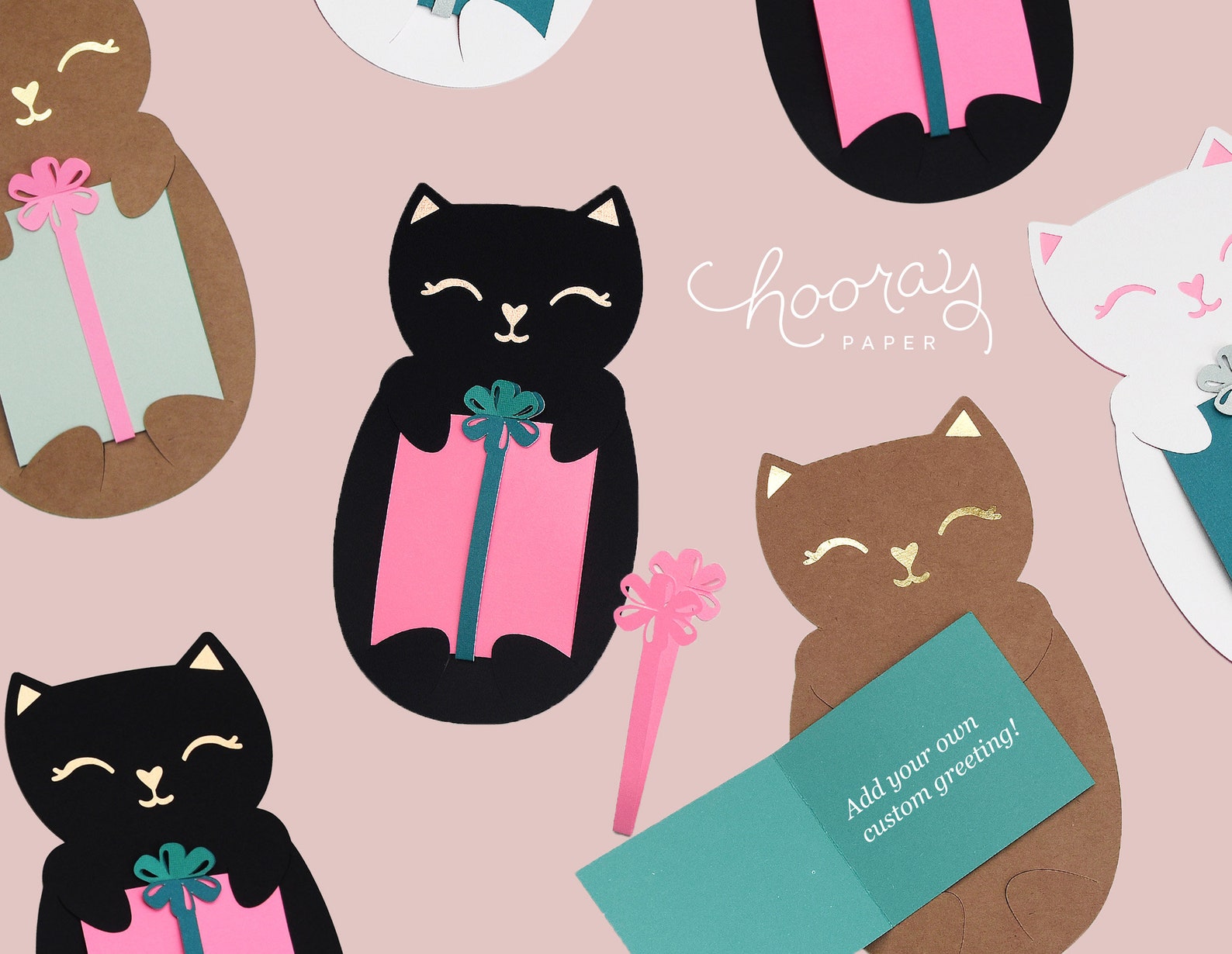 Cat Gift Card SVG Cutting Files for Cricut Scanncut2 - Etsy