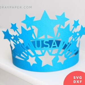 July 4th Crown SVG Cutting Files for Cricut / DXF Cutting - Etsy