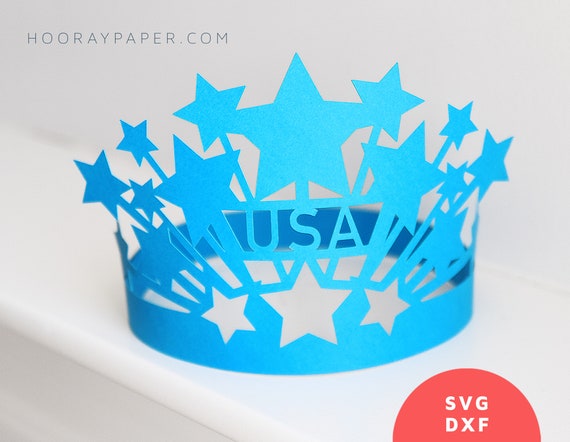 July 4th Crown SVG Cutting Files for Cricut / DXF Cutting | Etsy