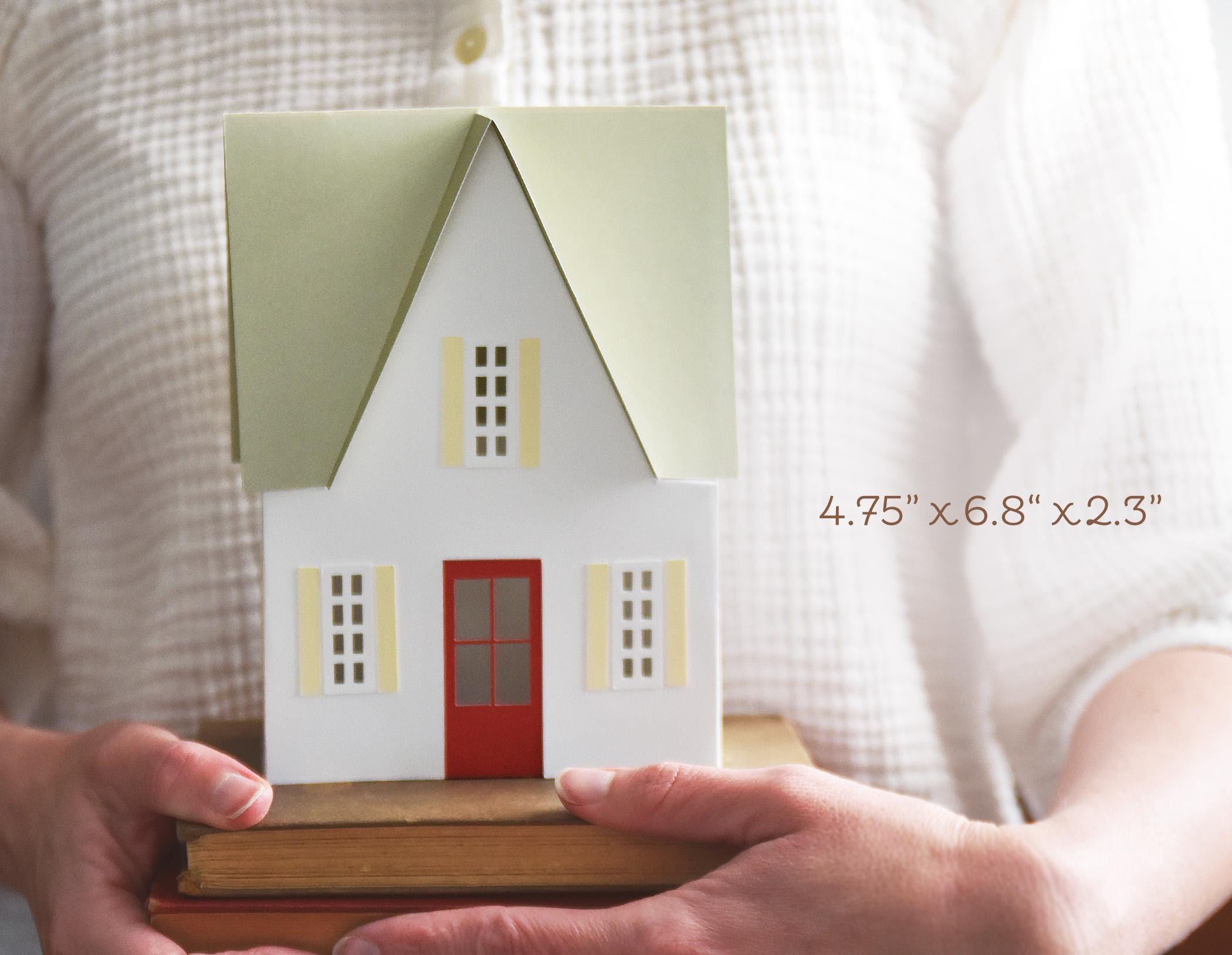 3D Paper House SVG Template: Americana Christmas Village (digital ...