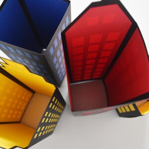 Jumbo 3D Skyscraper SVG CUTTING FILES for Cricut Template Set of 4 ...