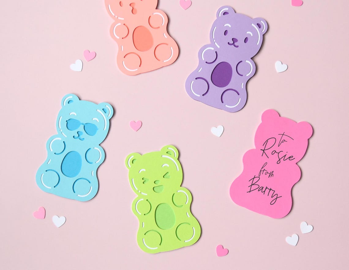 Gummy Bear SVG Template for Cricut: Candy Birthday Party Theme ...