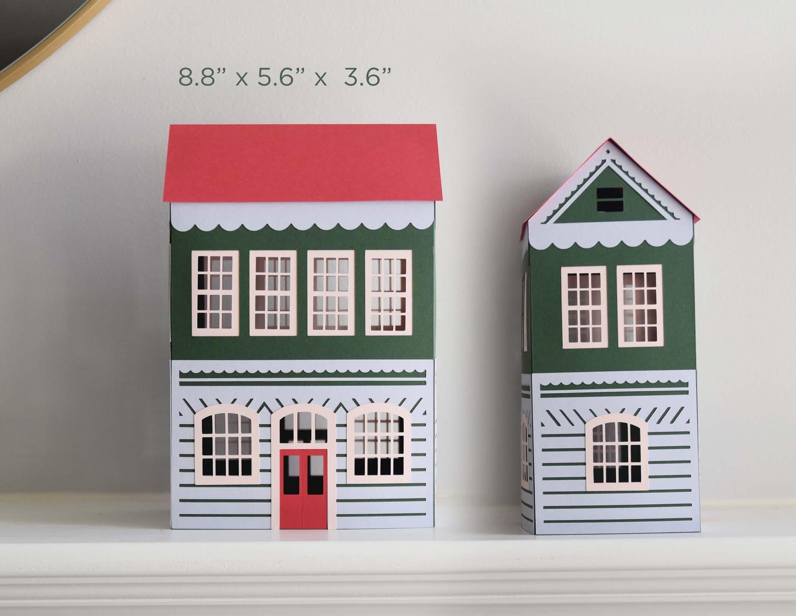 Paper House SVG Template for Paper Cutting Machine | Christmas Village ...