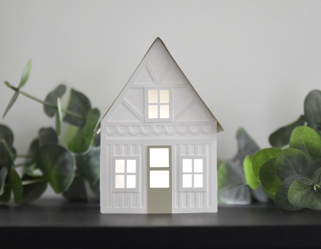 Paper House Template SVG Template for Cutting Machine | DIY Christmas ...