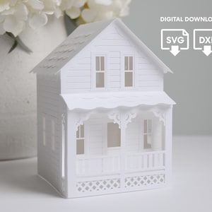 Putz House SVG Template for Cutting Machines: DIY Paper Model House Kit (digital Download) - Etsy