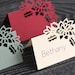 Christmas Poinsettia Place Card SVG Template | Holiday Tablescape ...