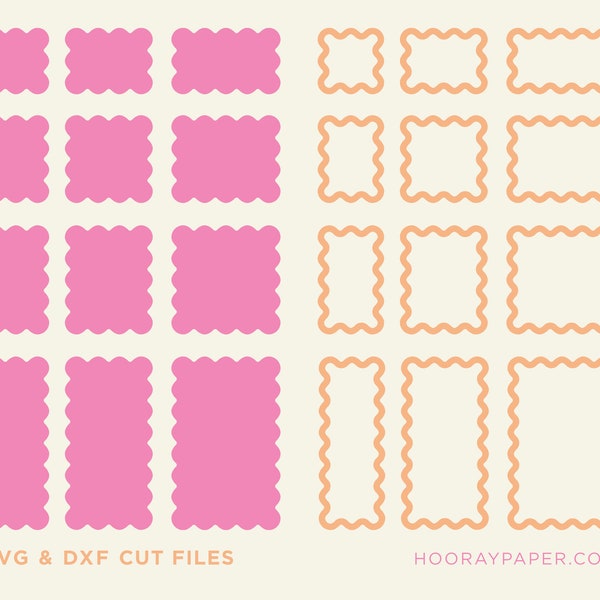 Wavy Rectangle Svg - Etsy