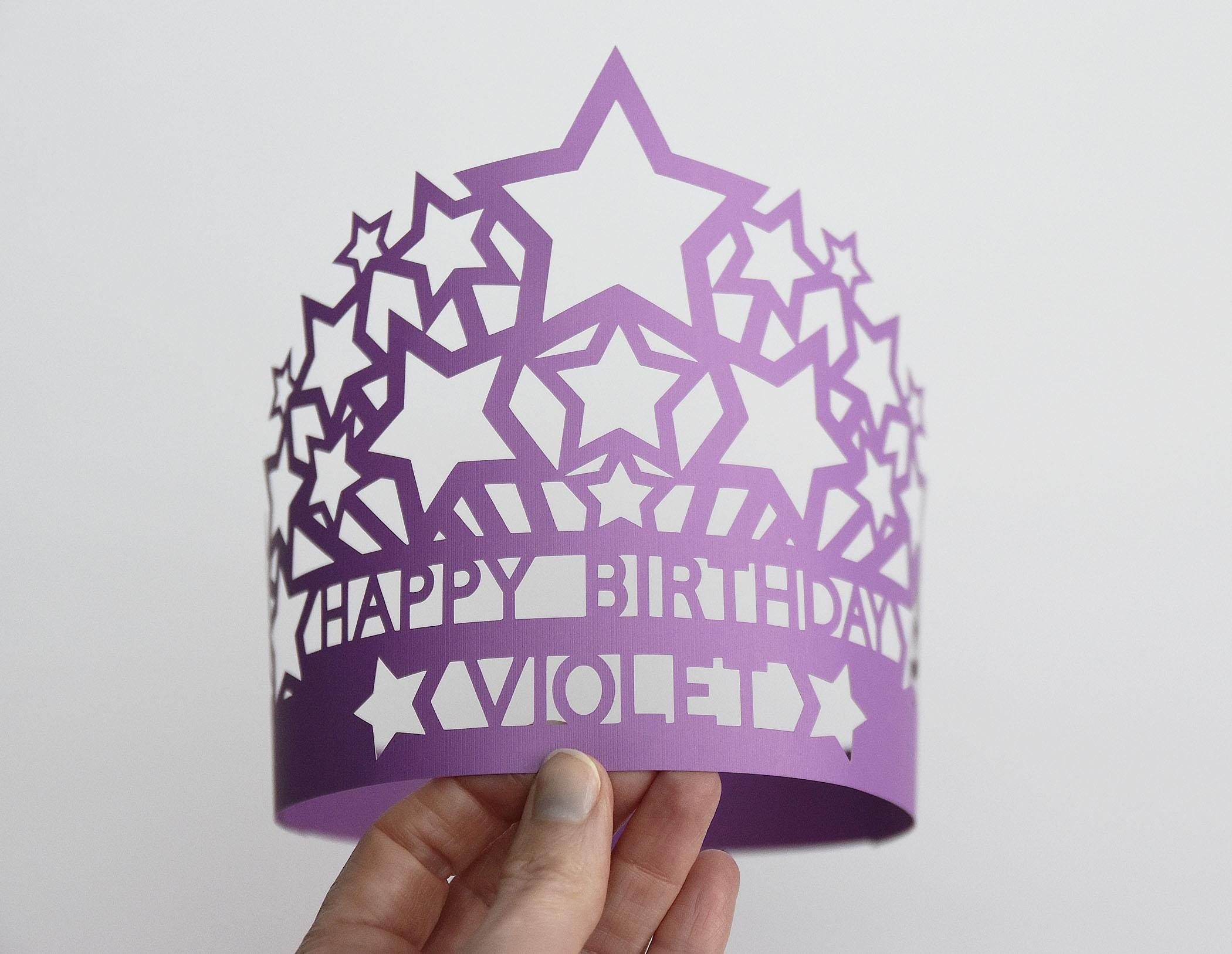 Princess Tiara SVG Template: Paper Birthday Crown Template, Add Custom ...