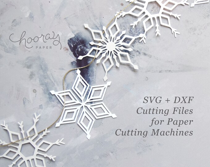 Snowflake SVG Cutting Files for Cricut / DXF Cutting Files for ...