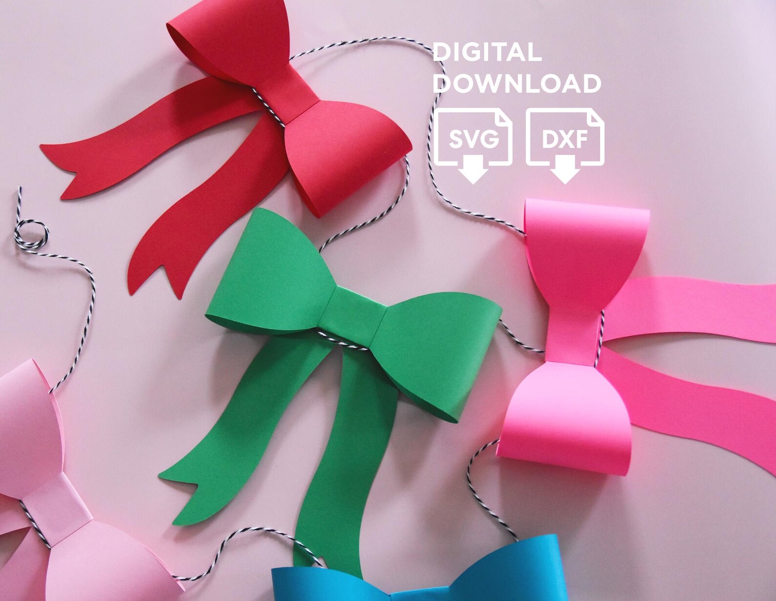 Plantilla SVG de lazo de papel 3D para Cricut, Silhouette y ScanNCut ...