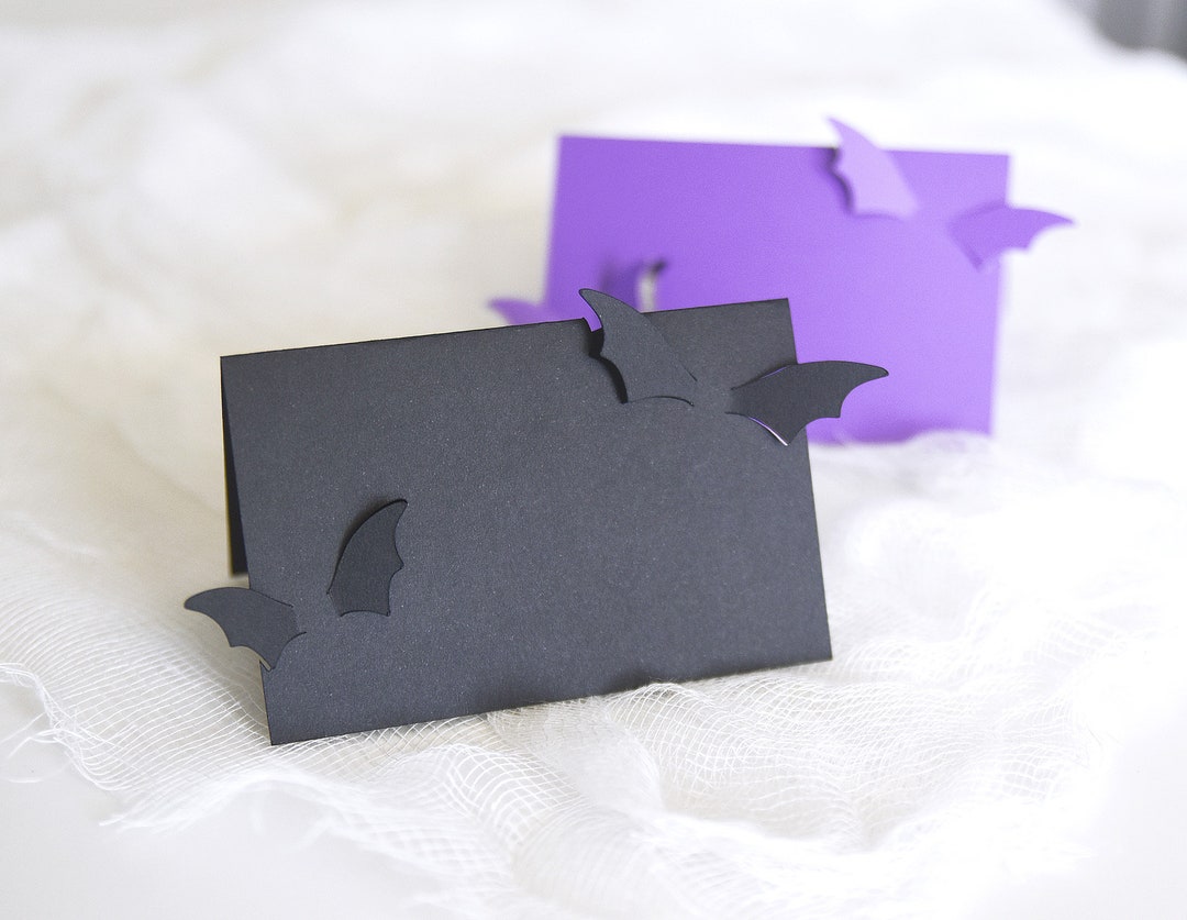 Bat Place Card SVG Cutting Files for Cricut / DXF for Silhouette ...
