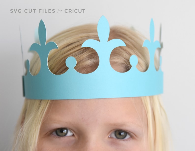 King Paper Crown SVG Template for Cutting Machines | Queen Party Hat ...