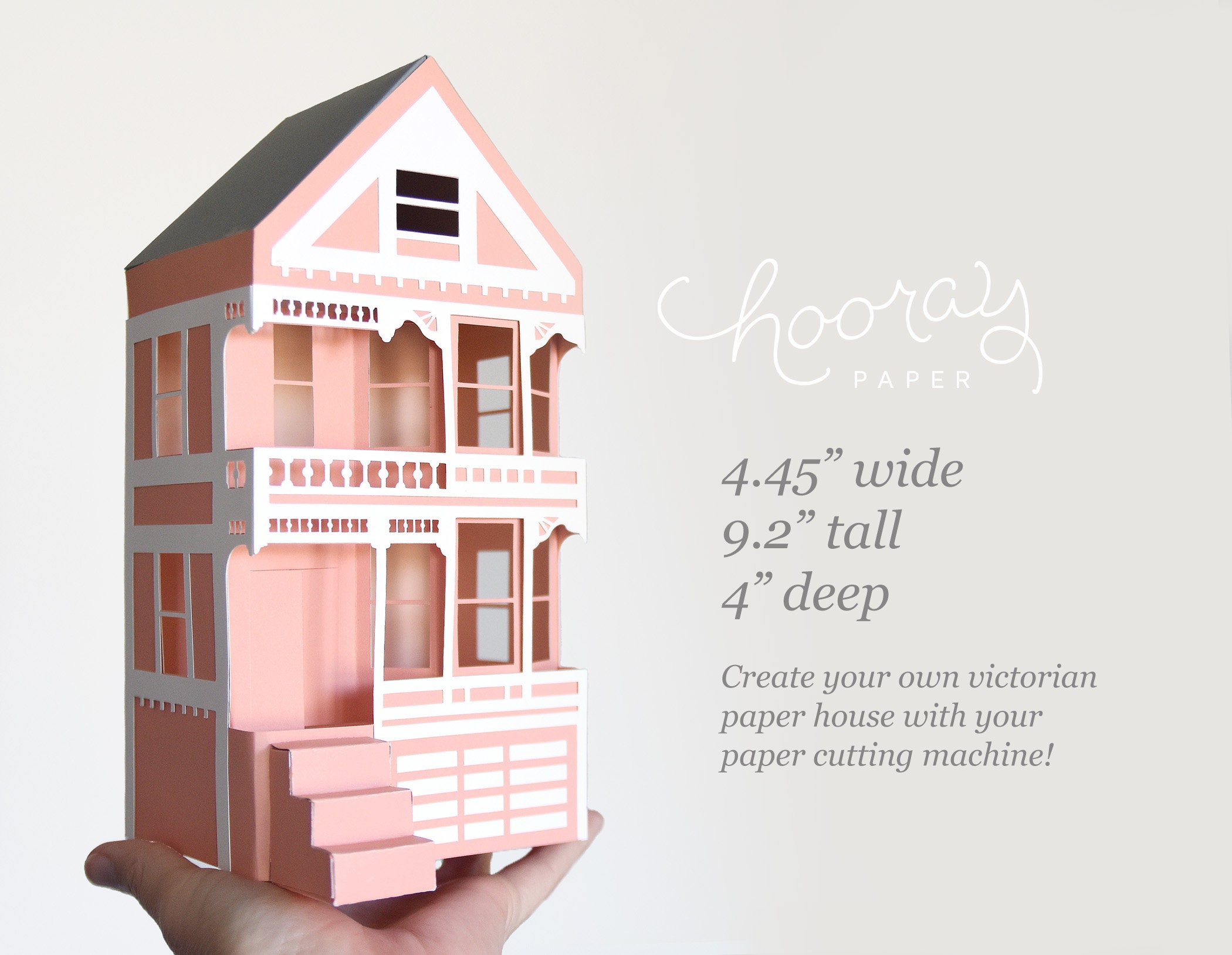 Painted Ladies House SVG Template: Victorian Paper Craft Christmas ...