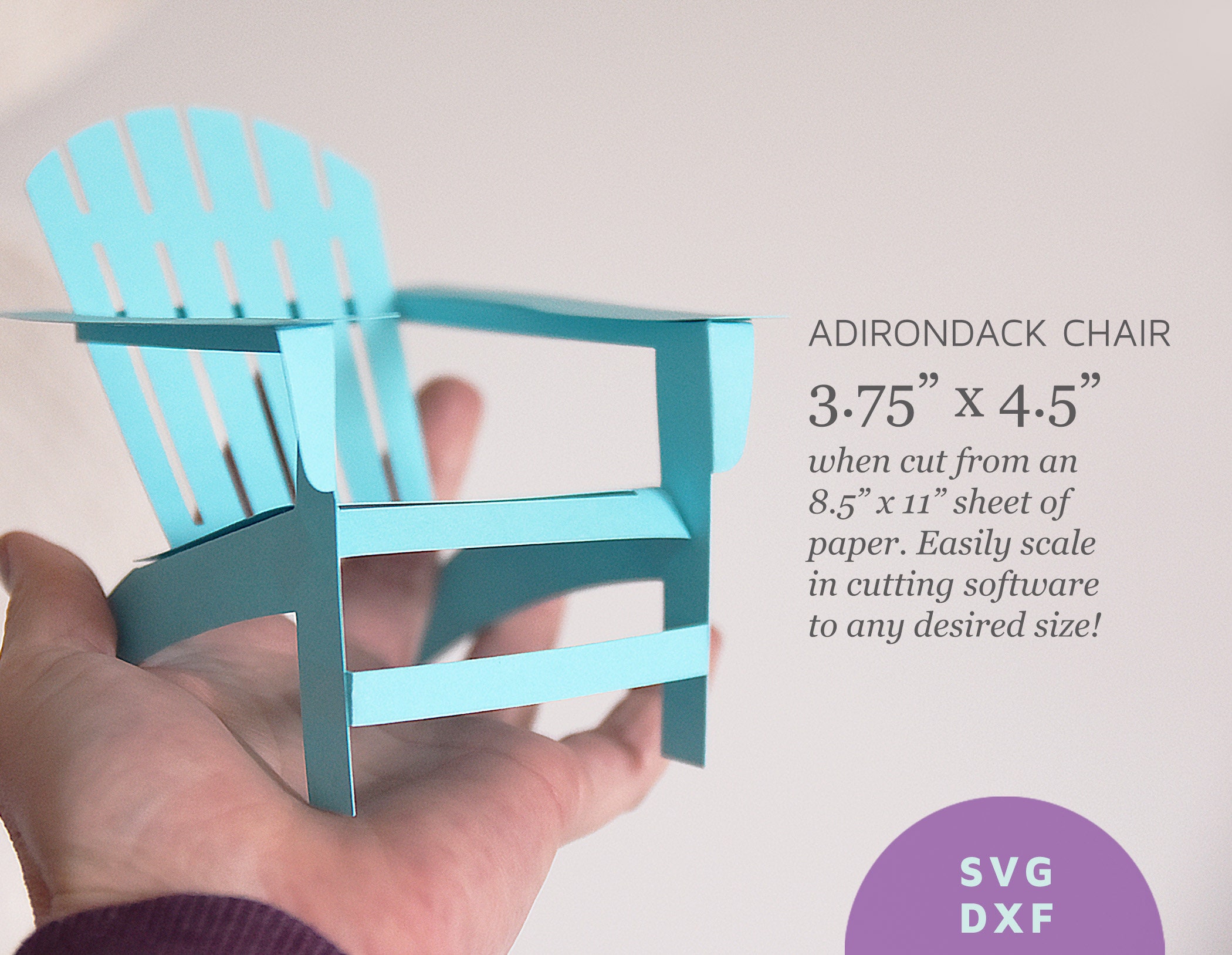 Adirondack Chair SVG Cutting Files for Cricut / 3D Beach Chair - Etsy ...