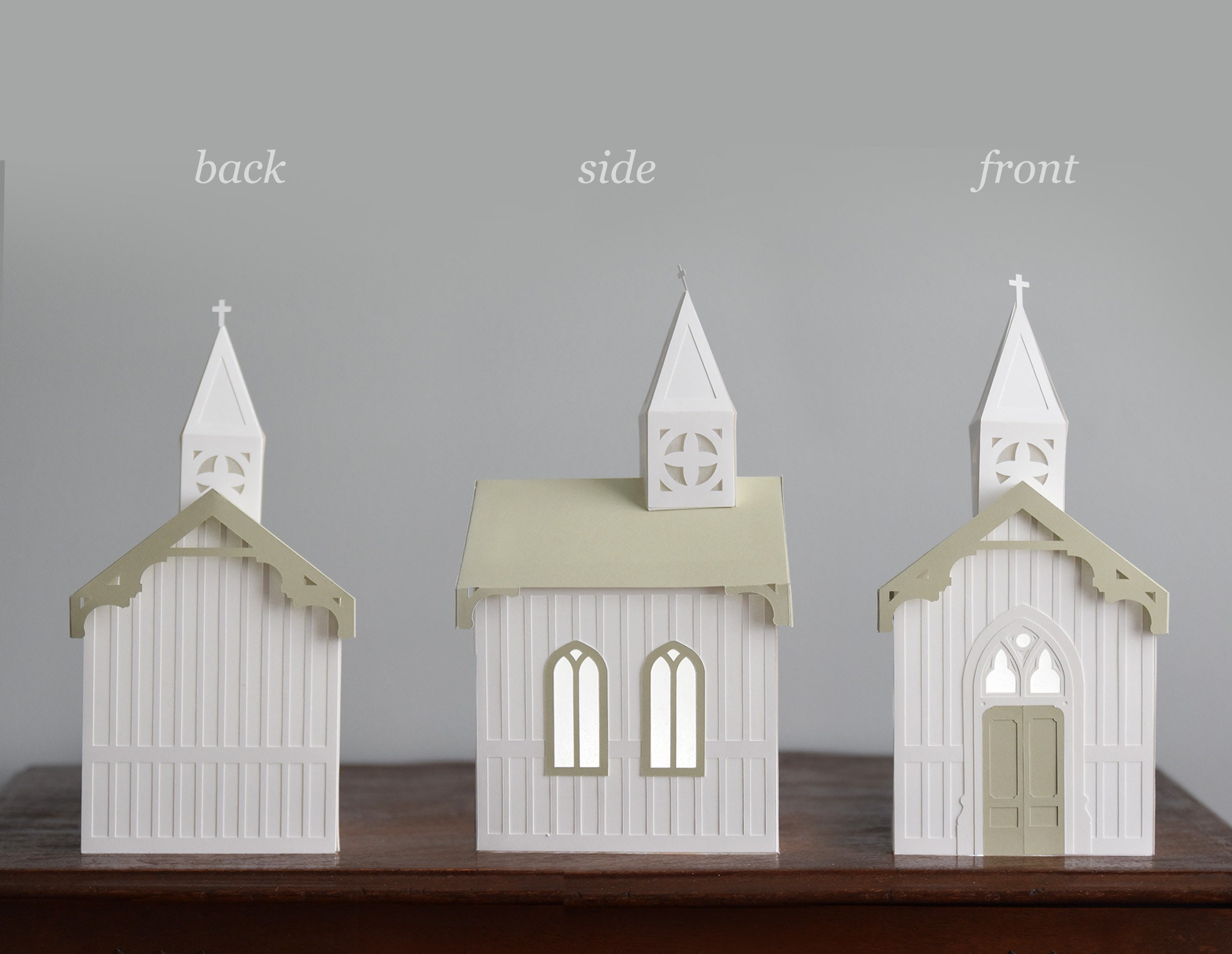 3D Paper Church SVG File for Cricut | Christmas Village Luminary ...