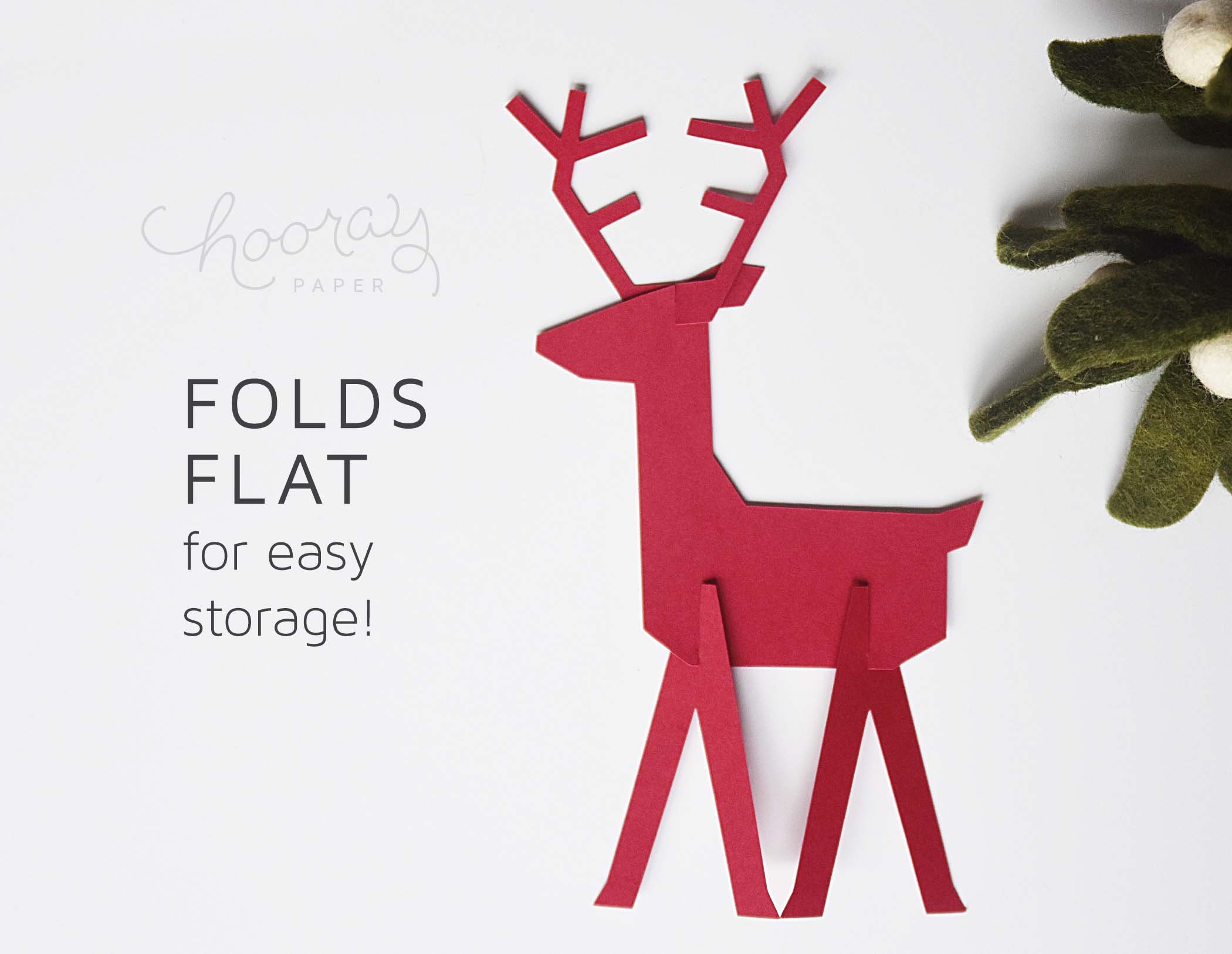 3D Reindeer SVG Cutting Files for Cricut / DXF Cutting Files | Etsy