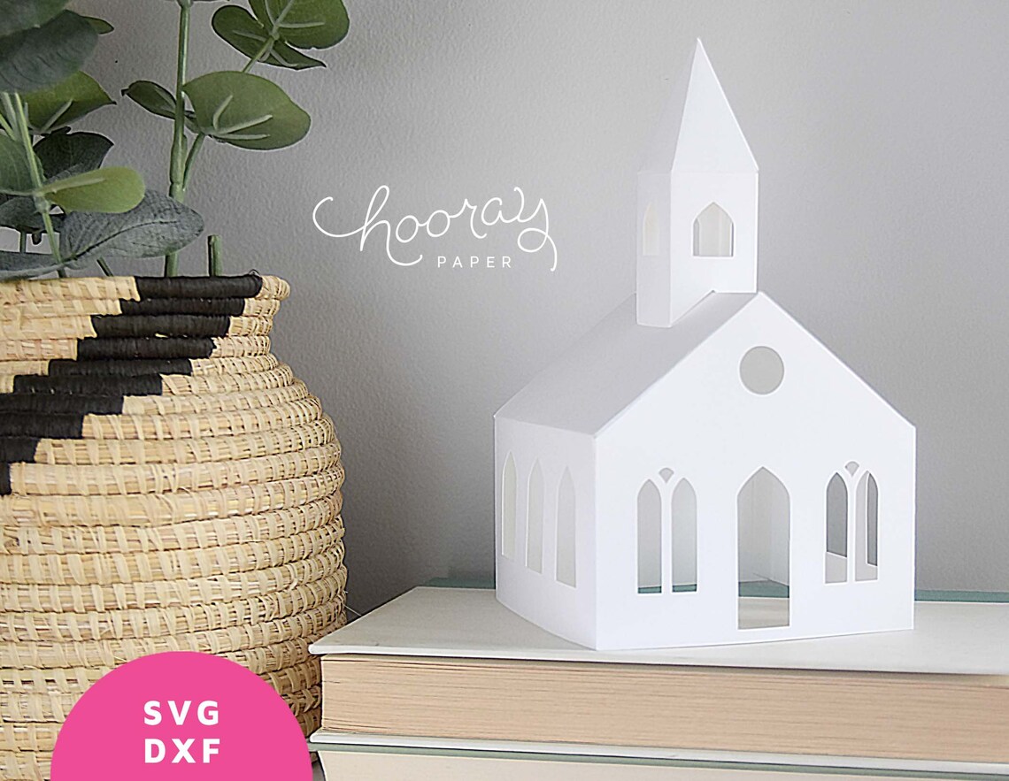 3D Paper Church SVG Cutting Files for Cricut / DXF Cutting | Etsy UK