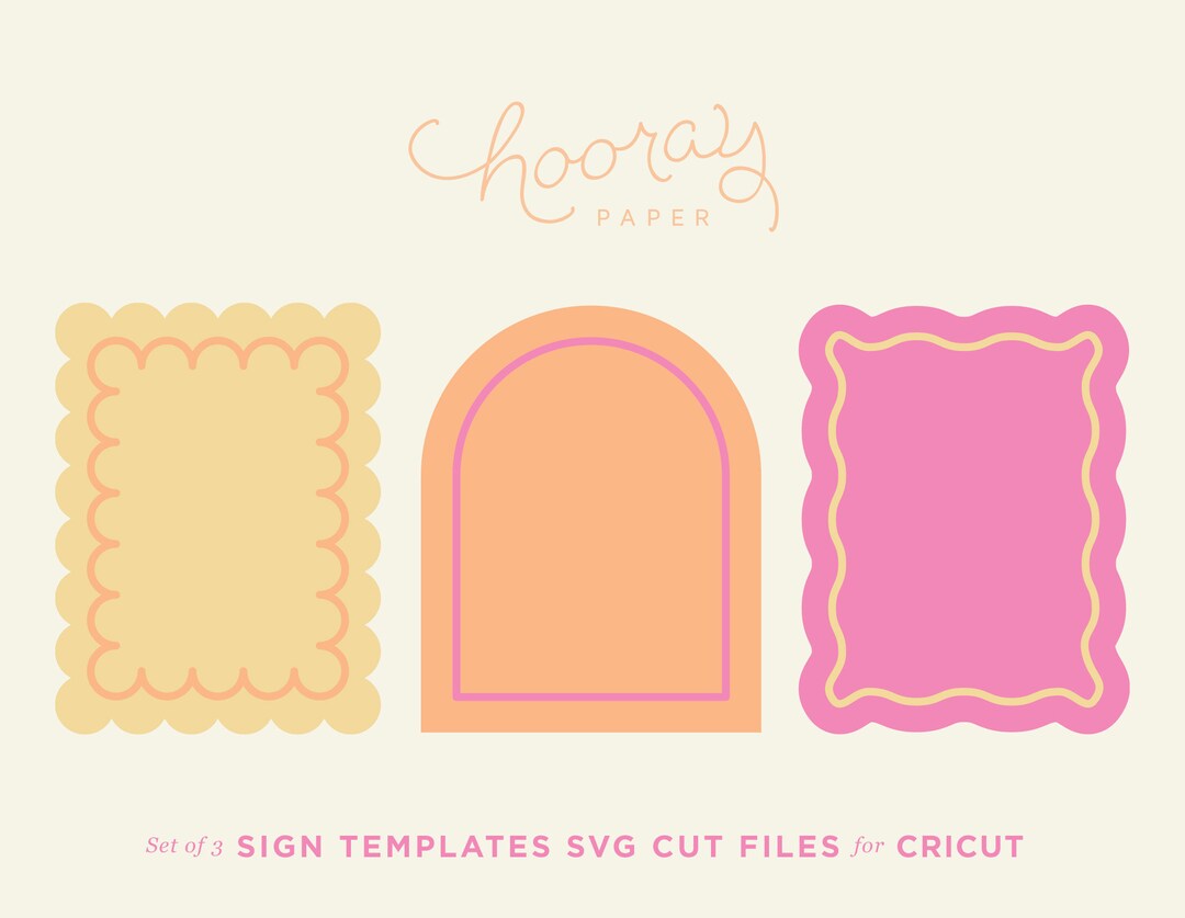 Cute Sign Template SVG Cutting Files for Cricut Silhouette / - Etsy