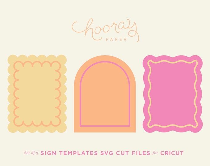 Cute Sign Template SVG Cutting Files for Cricut, Silhouette / EPS ...
