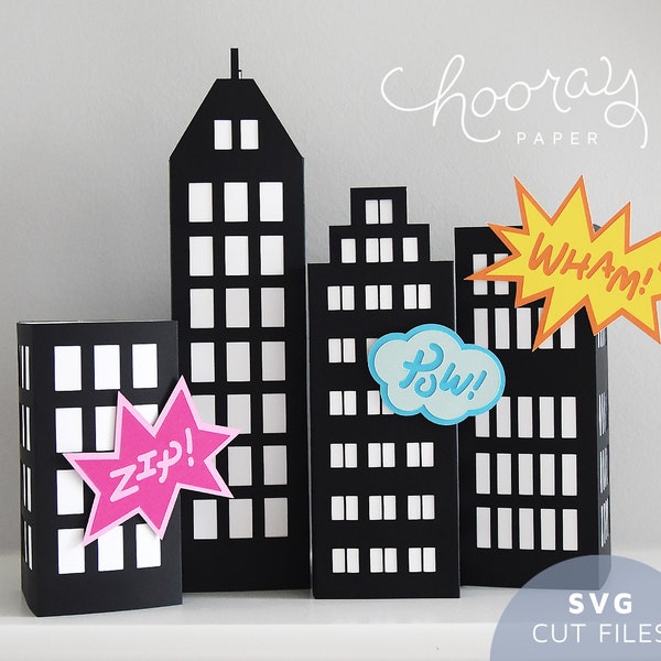 Skyline Superhero Svg - Etsy UK