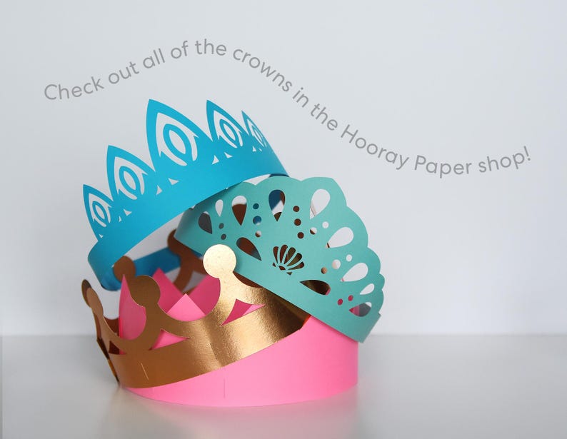 King Paper Crown SVG Template for Cutting Machines | Queen Party Hat ...
