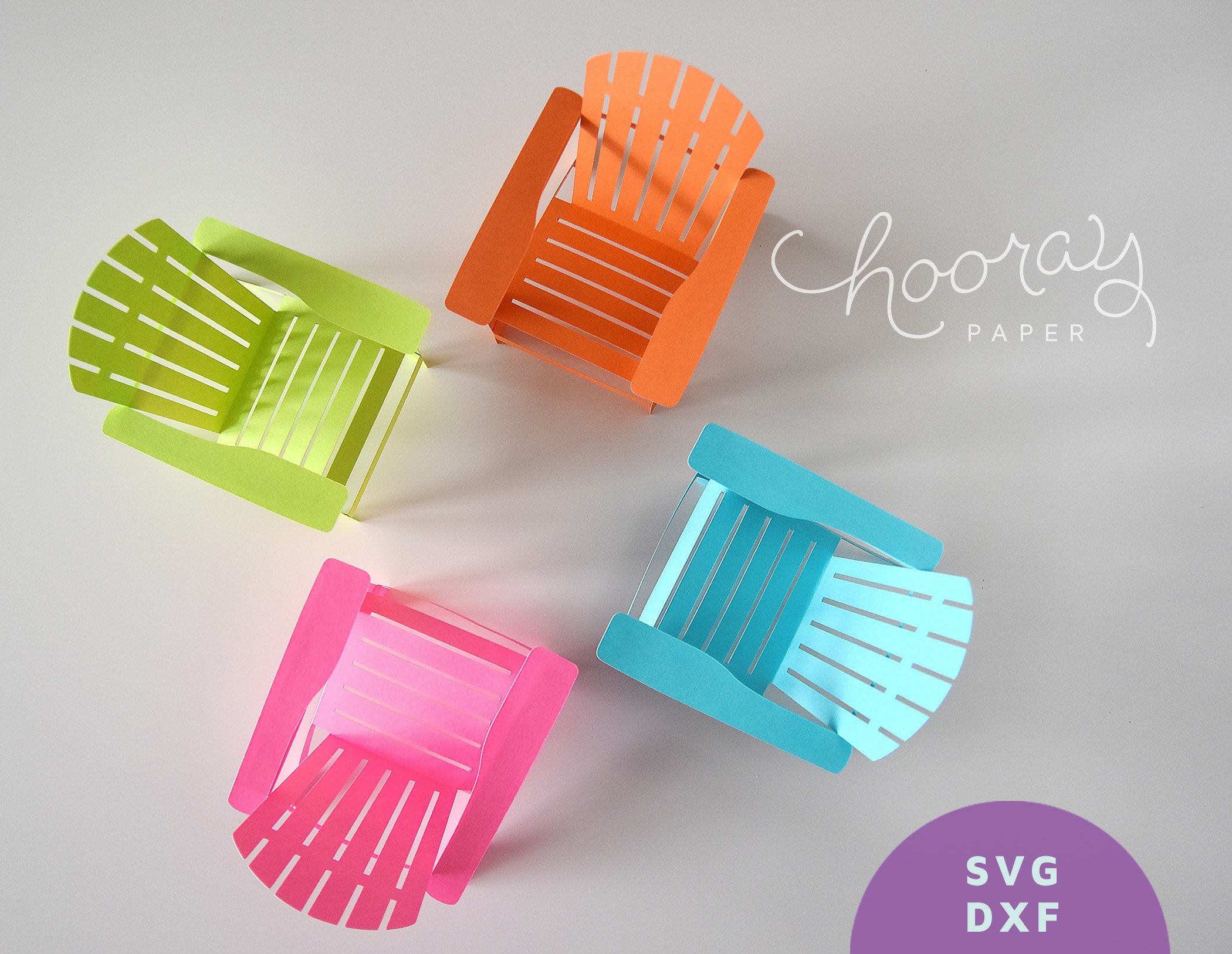 Adirondack Chair SVG Cutting Files for Cricut / 3D Beach Chair - Etsy UK