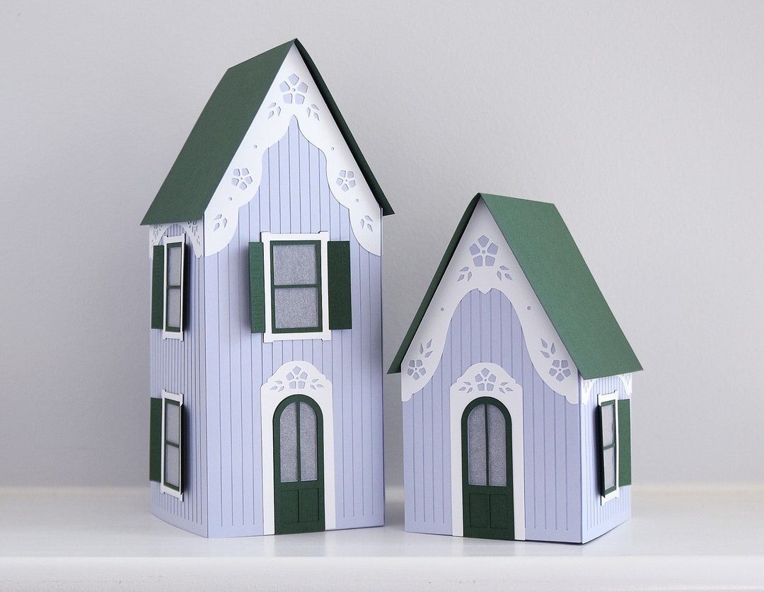 Paper House SVG CUTTING FILES for Cricut, Silhouette, Set of 2 Cute 3D ...