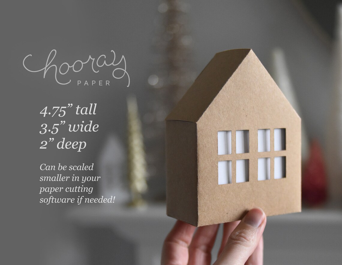 House Gift Box SVG Cutting Files for Cricut Silhouette - Etsy