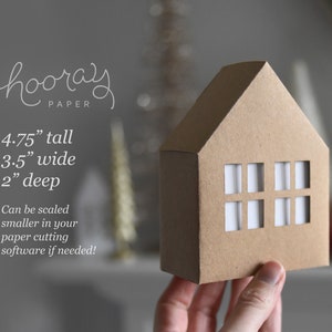 House Gift Box SVG CUTTING FILES for Cricut Template Christmas Village ...