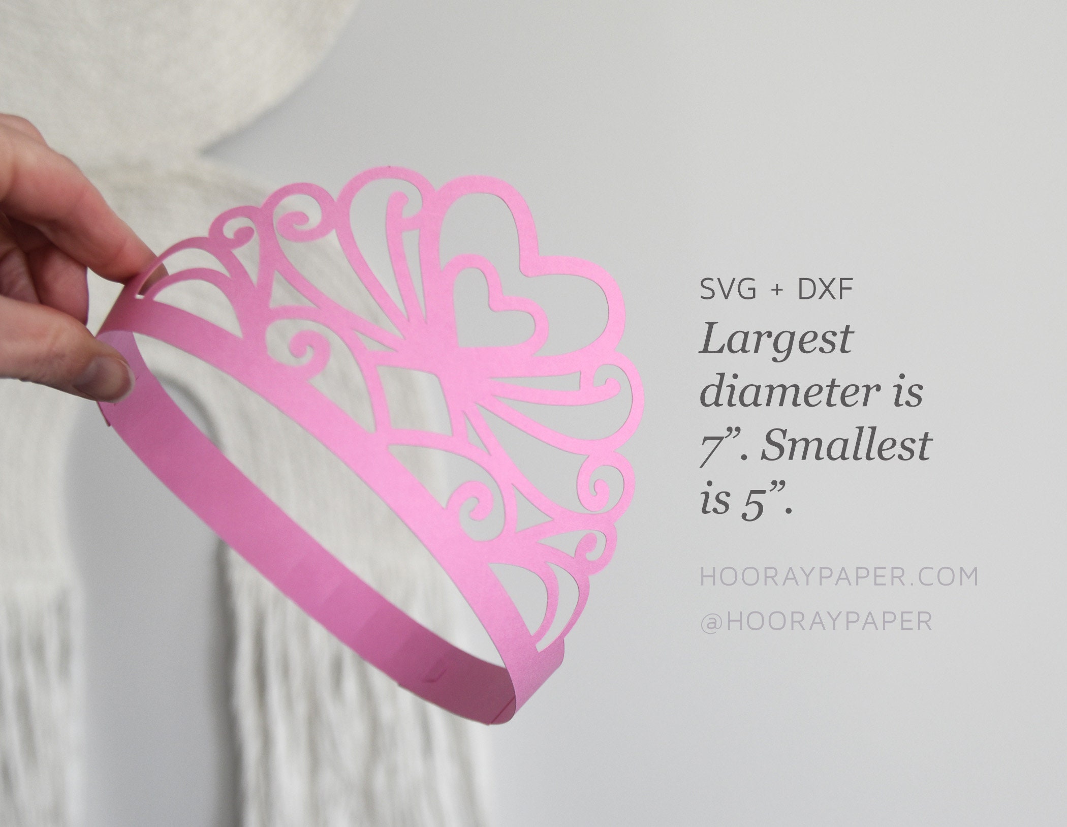 3D Princess Tiara SVG Cutting Files for Cricut / DXF Cutting | Etsy UK