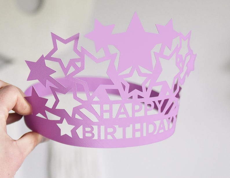 Birthday Crown Tiara SVG | Star Party Hat Template (digital Download ...