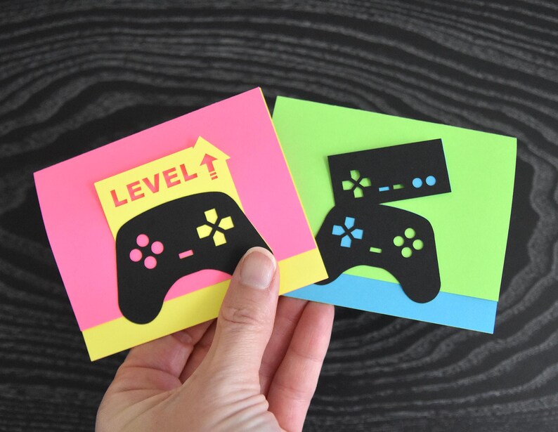 Gamer Gift Card Holder SVG Template for Cricut: Arcade Birthday Party ...