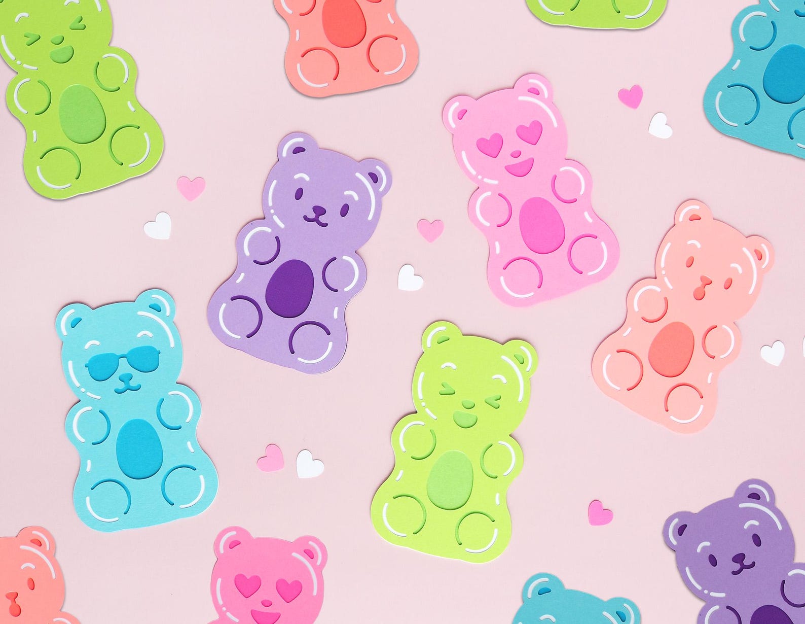 Gummy Bear SVG Template for Cricut: Candy Birthday Party Theme ...