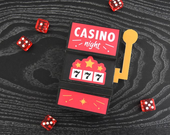 3D Slot Machine Template PDF PRINTABLE Print Then Cut Diy Gift Box for ...