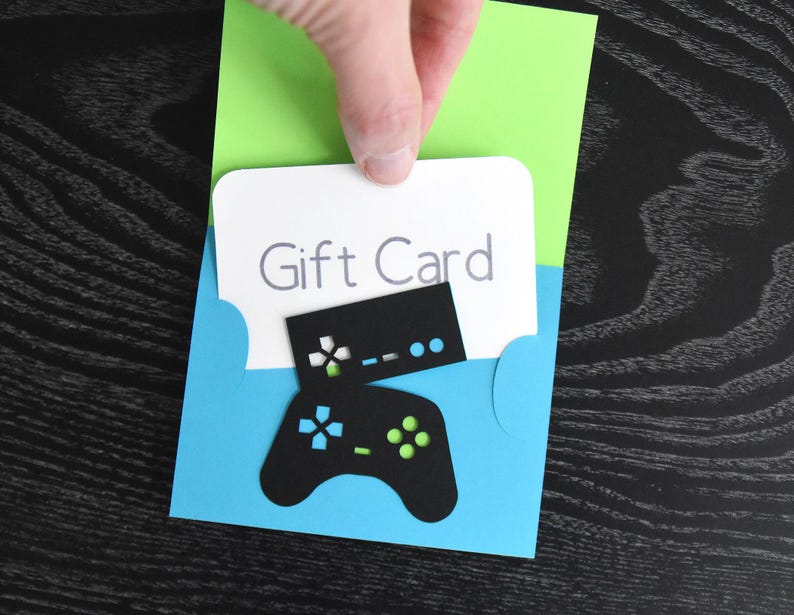 Gamer Gift Card Holder SVG Template for Cricut: Arcade Birthday Party ...