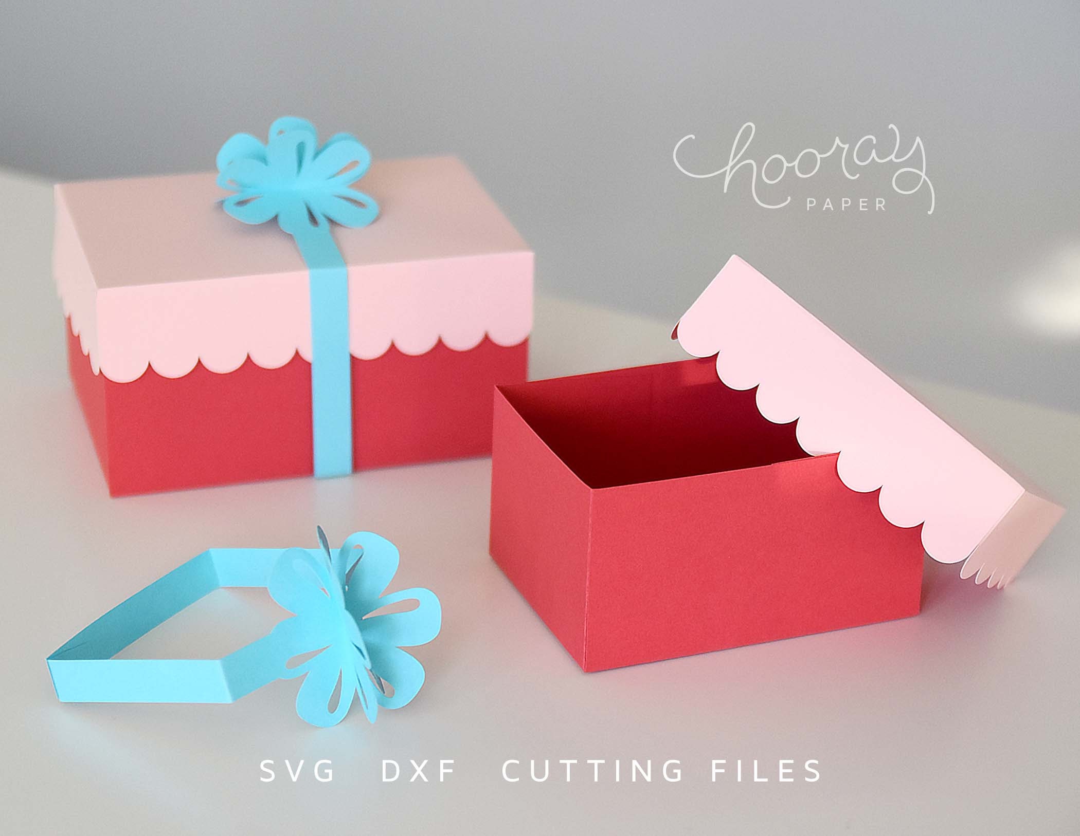 Gift Box Set SVG Cutting Files for Cricut / DXF Files for - Etsy Australia