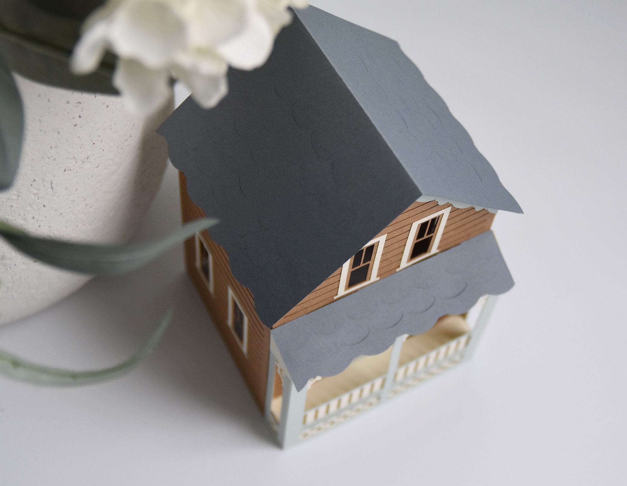Putz House SVG Template for Cutting Machines: DIY Paper Model House Kit ...