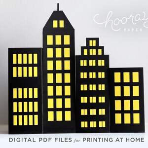 Superhero City PDF PRINTABLE for Birthday Party Centerpiece or ...