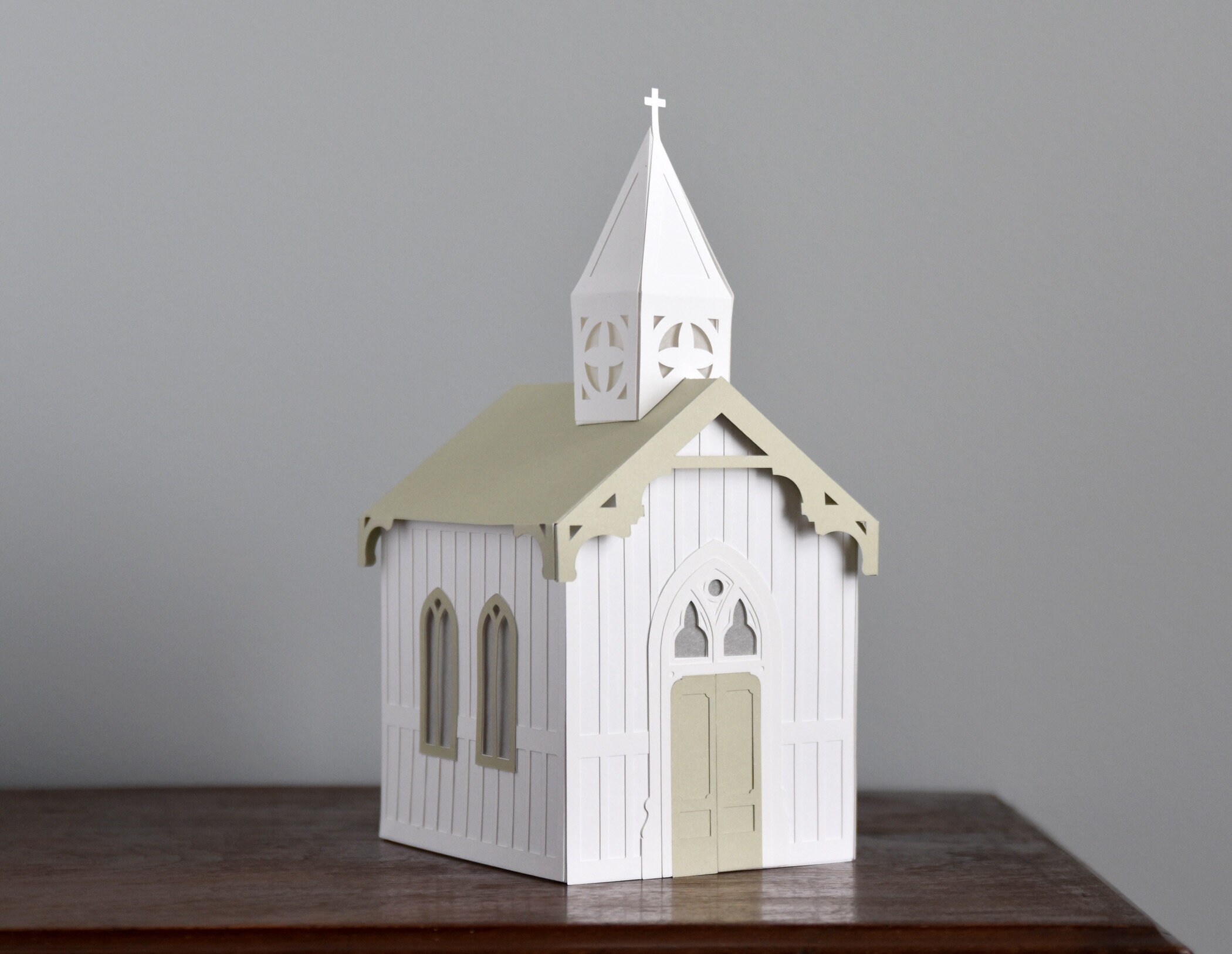 3D Paper Church SVG File for Cricut | Christmas Village Luminary ...