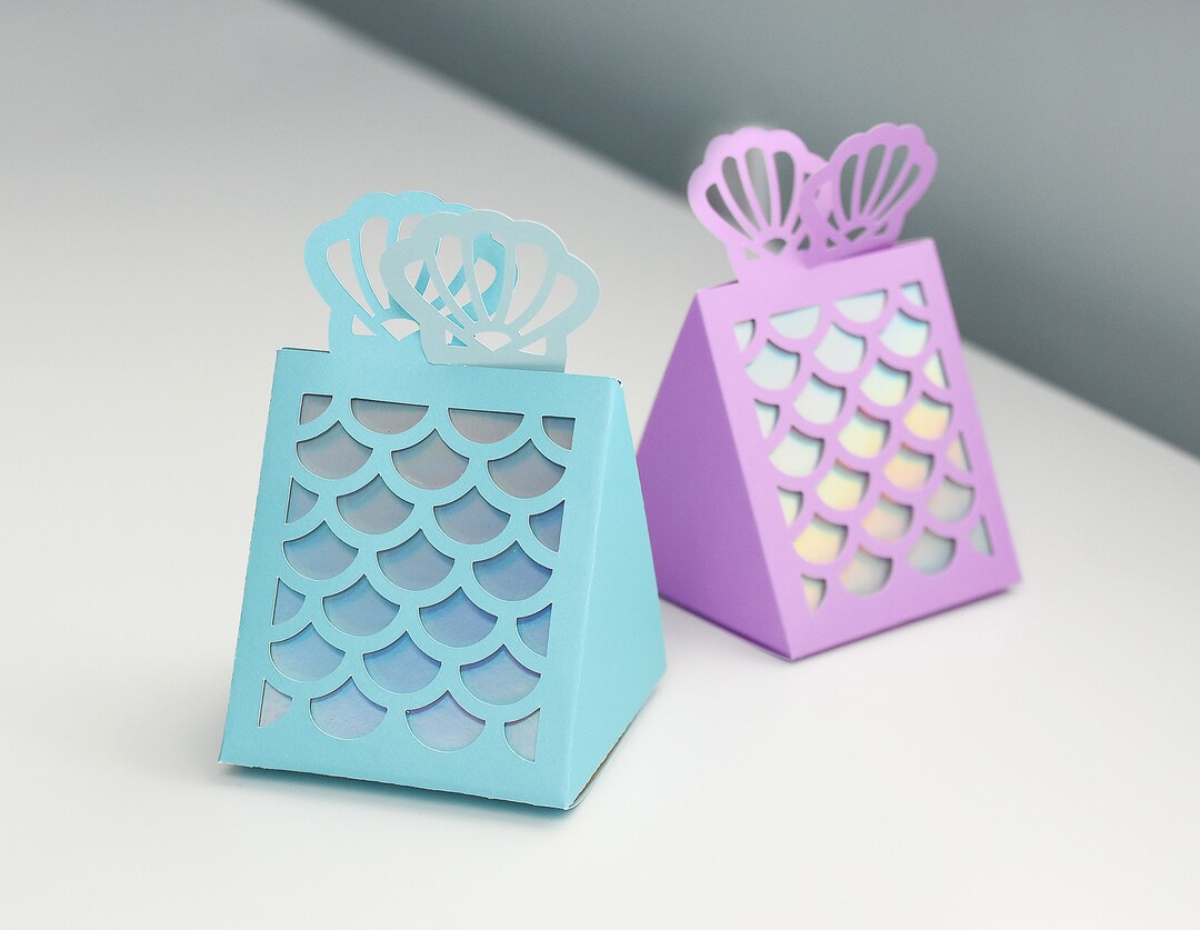 Gift Box SVG Cutting Files for Cricut / Mermaid Birthday Party ...