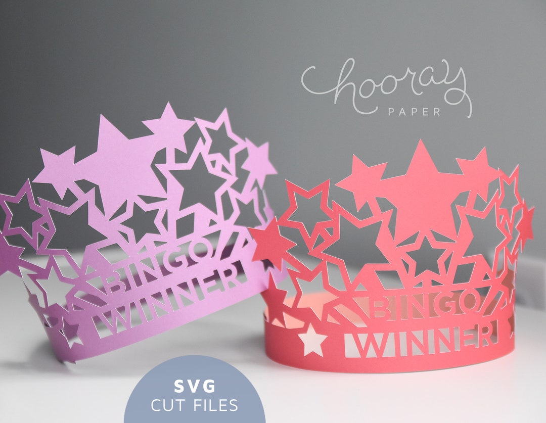 Bingo Winner Tiara SVG Cutting Files for Cricut / DXF Cut - Etsy
