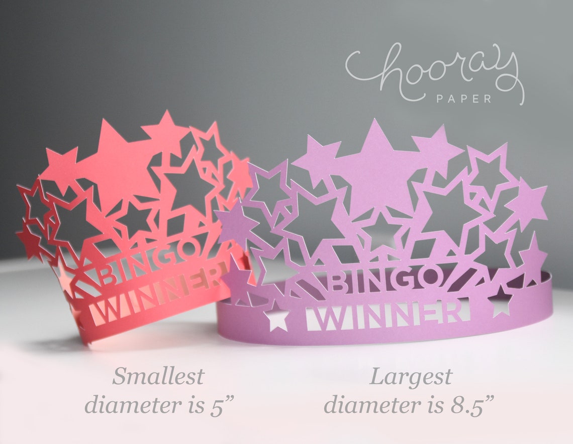 Bingo Winner Tiara SVG Cutting Files for Cricut / DXF Cut - Etsy