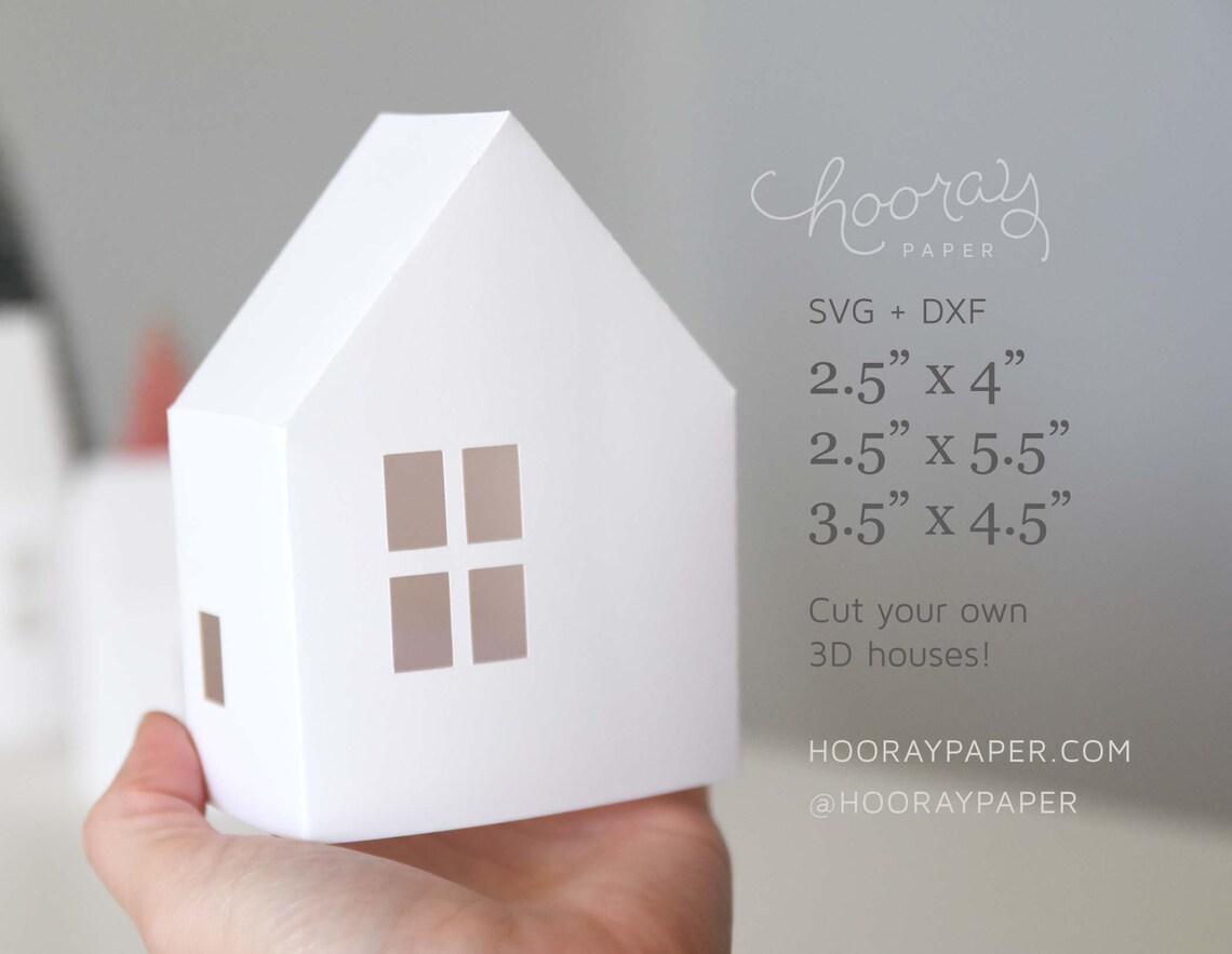 3D House SVG Cutting Files for Cricut / DXF Cutting Files for | Etsy UK