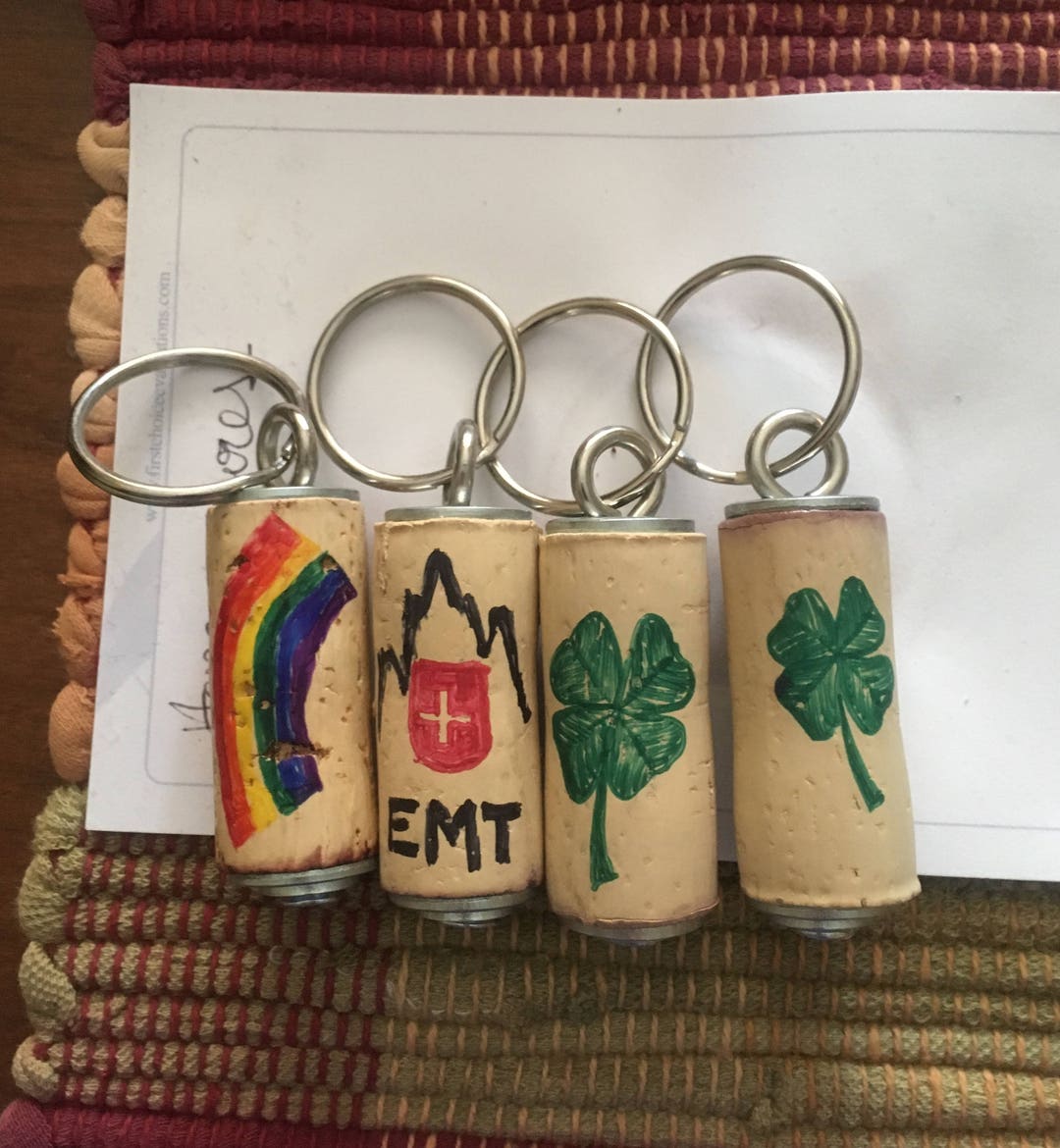 Wine Cork Key Chain Keychain Made With Real Wine Cork. Give One to Your ...