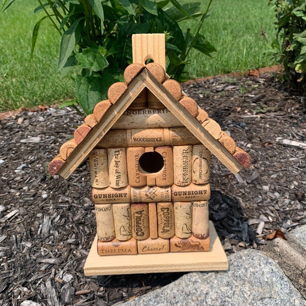 Wine Cork Birdhouse - Etsy Wine Cork Birdhouse - Etsy