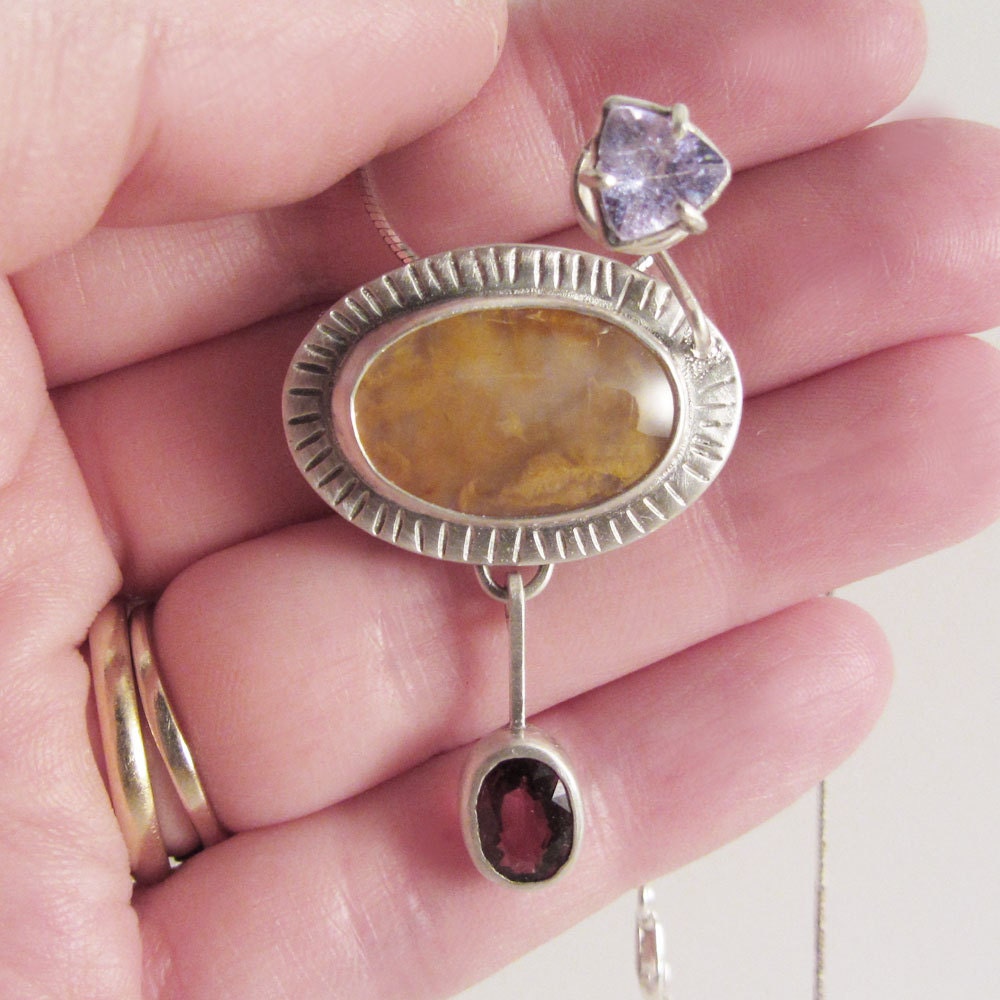 Morning Star Necklace / Pendant Sterling Silver With - Etsy Denmark